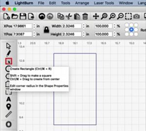 How to Create a Square or Rectangle in Lightburn