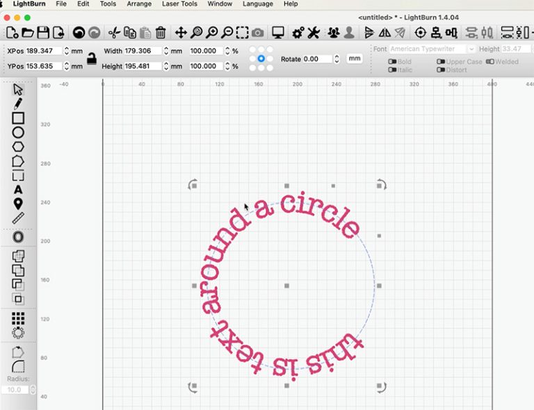 How to Wrap Text Around a Circle in Lightburn