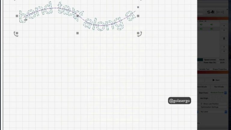 How to Bend Text Along a Path in Lightburn