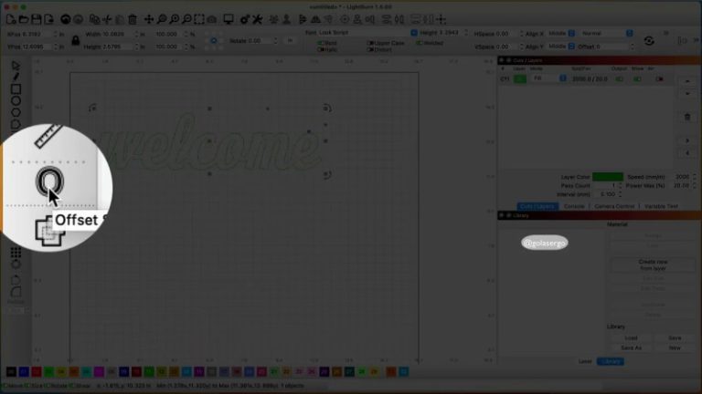 Two Ways to Outline Text in Lightburn