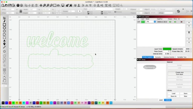 Two Ways to Outline Text in Lightburn