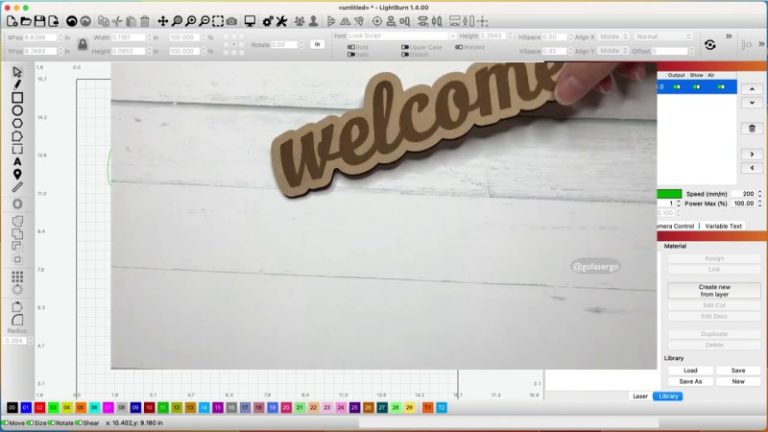 Two Ways to Outline Text in Lightburn