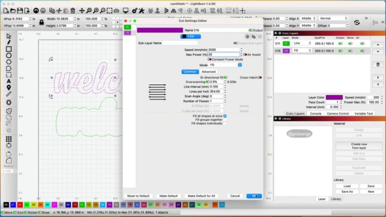 Two Ways to Outline Text in Lightburn